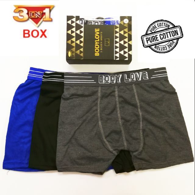 Body Love Boxers Underwear 1 Box 3 Pcs | Lazada