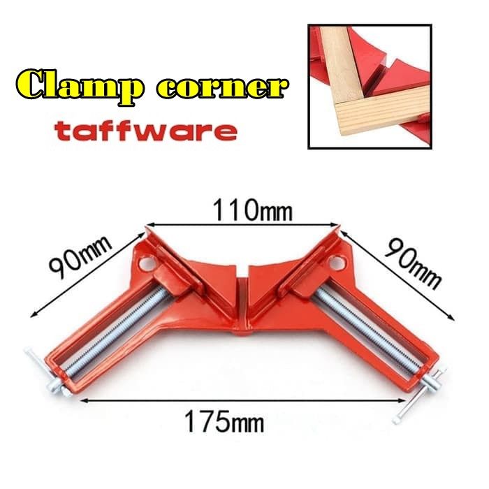 Clamp Siku Klem Sudut Corner mini 3inch 90 derajat kayu besi kaca 3 ...