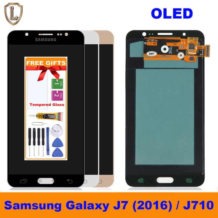 100% tested OLED For Samsung Galaxy J7 2016 LCD J710 J710F J710M J710G ...