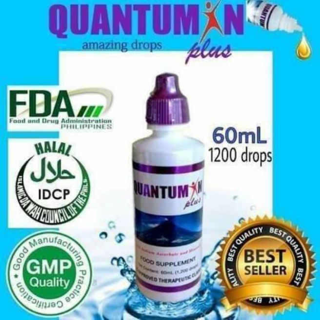 QUANTUMIN PLUS FOOD SUPPLEMENT MINERAL DROPS 60ML WITH FDA APPROVED 100 ...