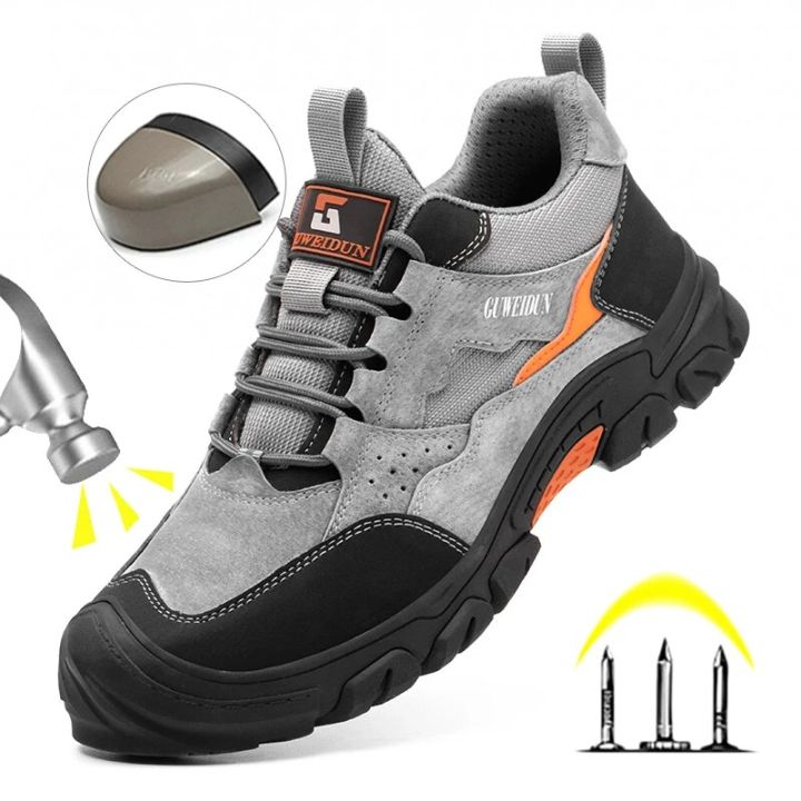 Light Safety Shoes Men's Work Shoes Steel Toe Work Safety Boots Fashion ...