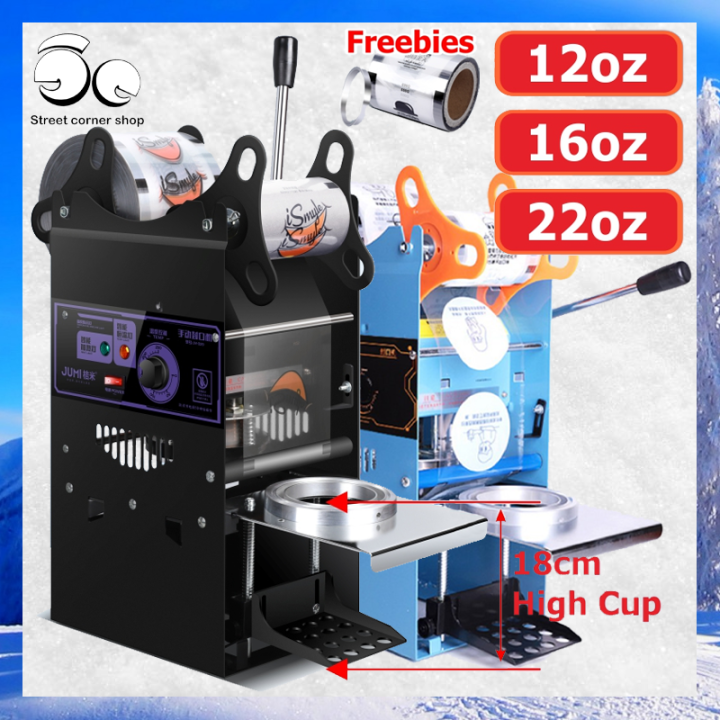 B&P Heavy Duty Manual Cup Sealer Cup Sealing Machine Coffee Boba Bubble ...