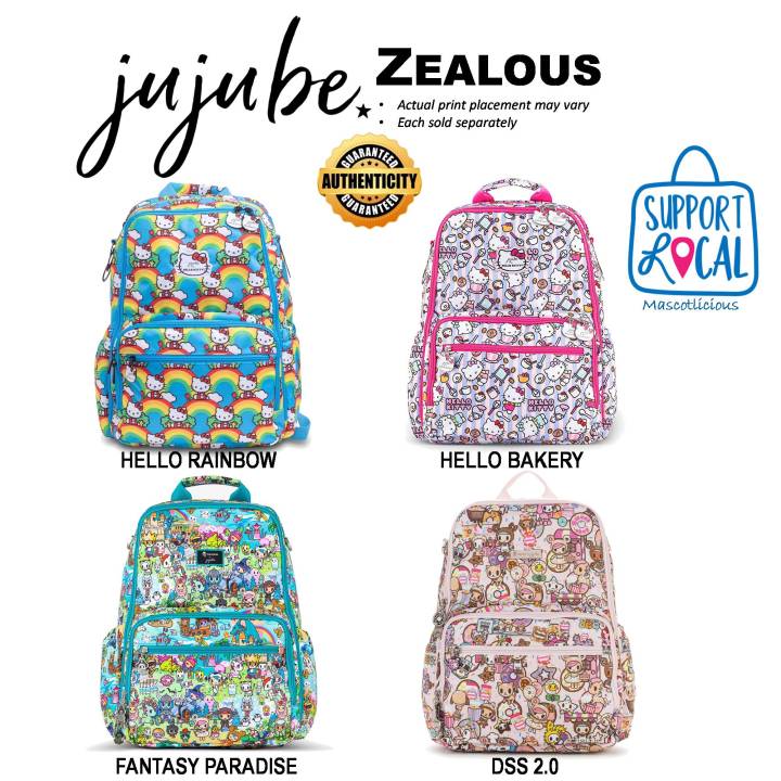 Jujube ∣ Ju-ju-be Zealous Backpack [ Hello Rainbow . Hello Bakery . Fantasy Paradise . Toki ...