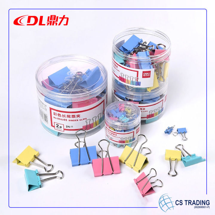 DL Colours Binder Clip / Price Per Drum / All Size / Paper Clip | Lazada
