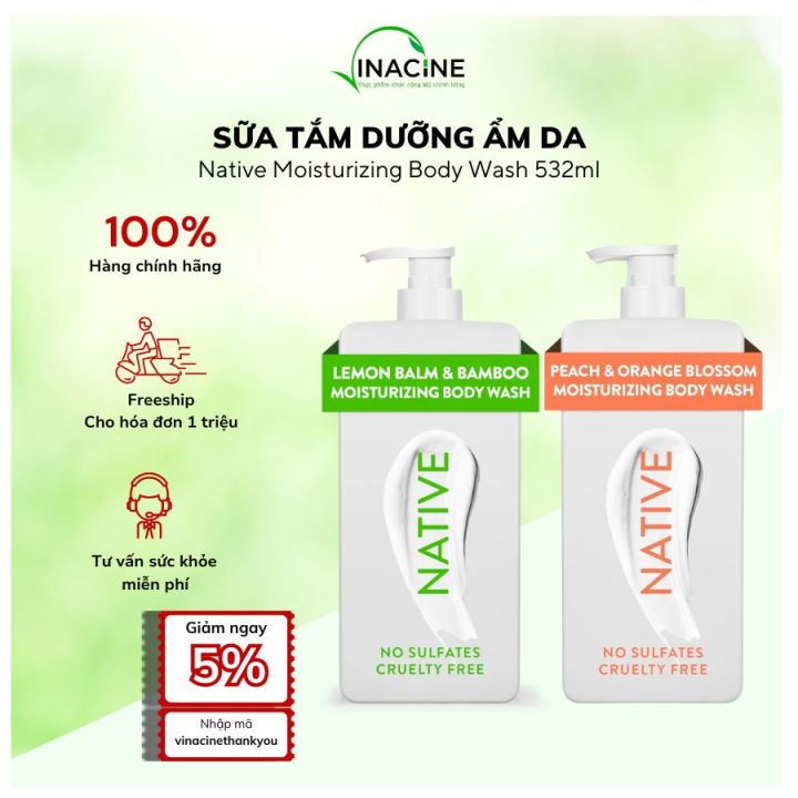 Sữa Tắm Dưỡng Ẩm Da Native Moisturizing Body Wash 532ml | Lazada.vn