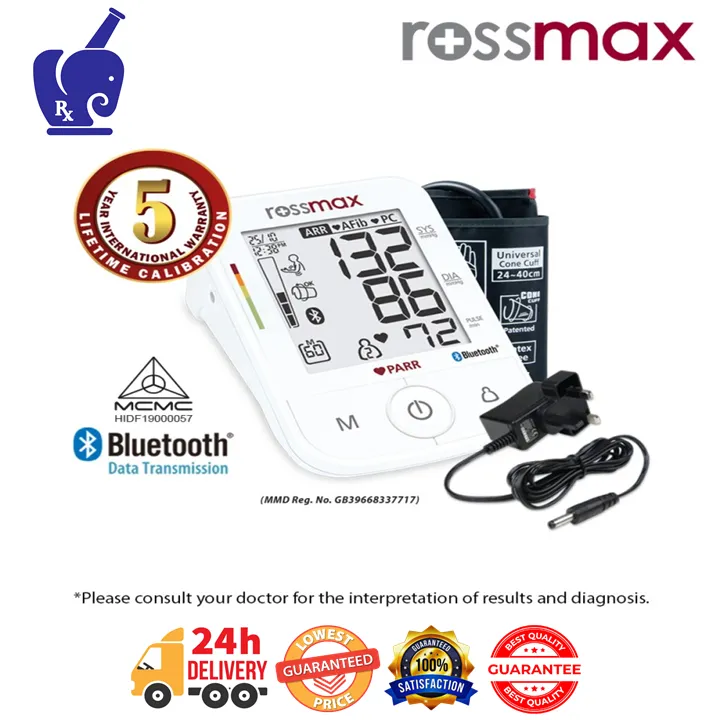 RossMax Blood Pressure Monitor X Bluetooth Data Transmission 5 Years ...