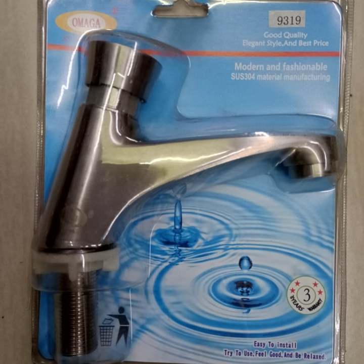 9319 SUS304 Stainless Steel Lavatory Faucets Push Button | Lazada PH
