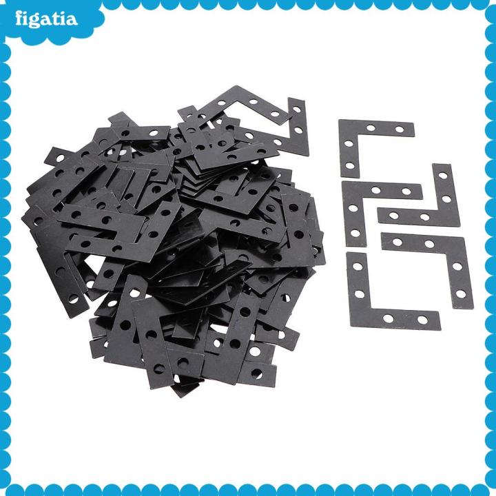 figatia 100x Angle Plate Corner Brace Flat L Shape Repair Bracket ...