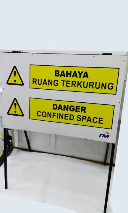 Papan tanda TM "BAHAYA RUANG TERKURUNG" 2 X 3 KAKI , TM SIGNBOARD ...