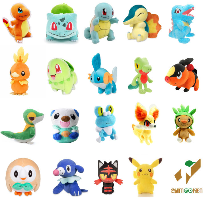 Gấu bông pokemon, thú bông pokemon tuyển tập các phần 15-25cm, mô hình ...