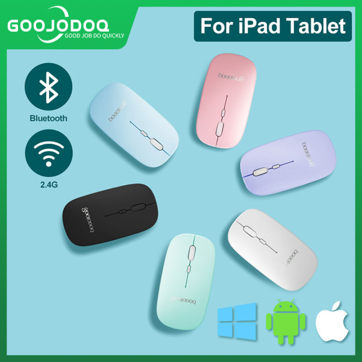 GOOJODOQ Rechargeable Wireless Bluetooth Mouse for Computer PC iPad ...