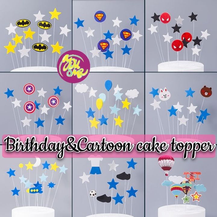 Cartoon Foam Cake Topper set / Birthday Foam Cake Topper set/ Mickey ...