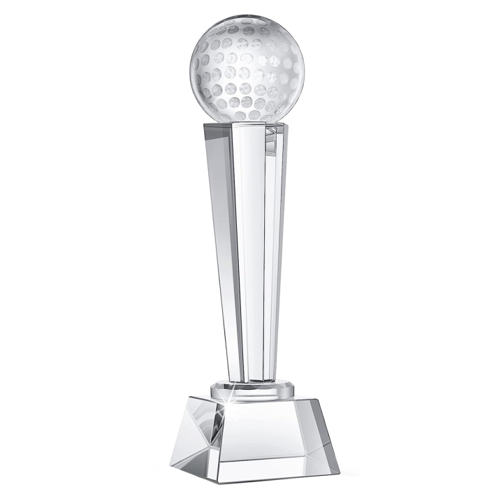 Crystal Glass Golf Trophy Golf Trophies Crystal Ball Trophies 9 X 2.8 ...