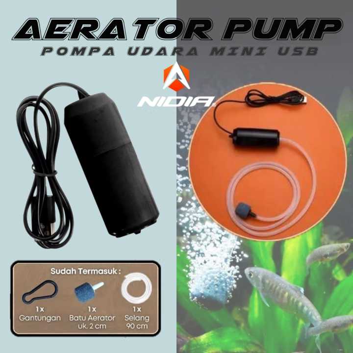 USB Aerator Mini Portable Pompa Aquarium - Pompa Gelembung Aerator ...