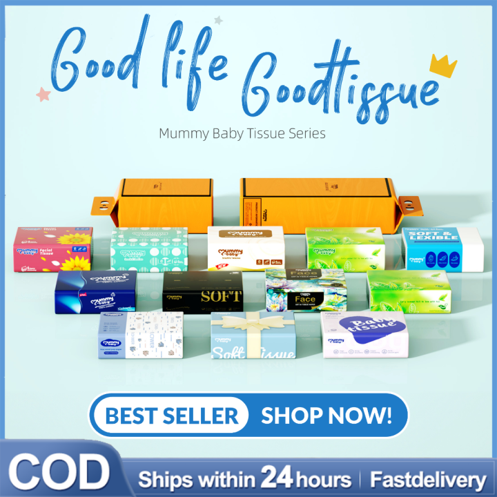 Mummybaby【8/10 packing】Tissue Facial Tissue order Tissue 4-Ply Facial ...