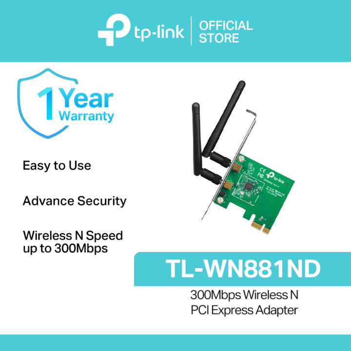 TP-Link TL-WN881ND 300Mbps Wireless N PCI Express Adapter | Wi-Fi Adapter for PC | Wi-Fi ...
