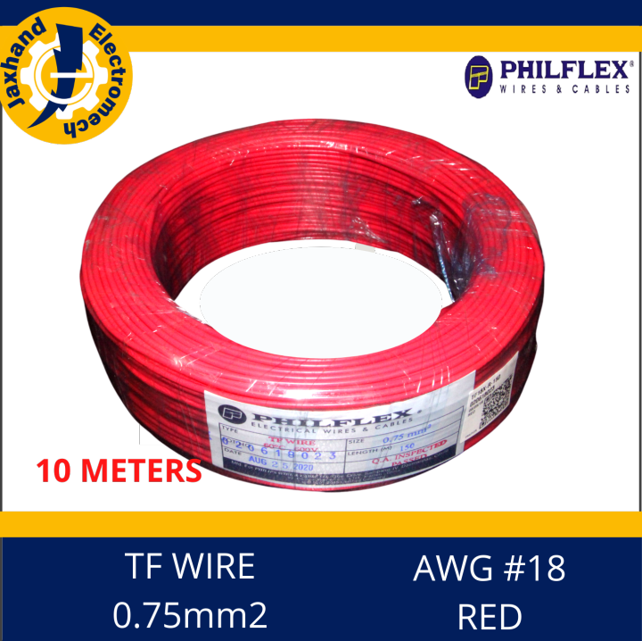 TF Wire 0.75mm2 X 10 Meters, Stranded, Philflex | Lazada PH