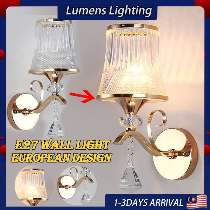 Lumens Wall Lamp indoor for Bedside Glass pendant E27 Lamp Wall ...