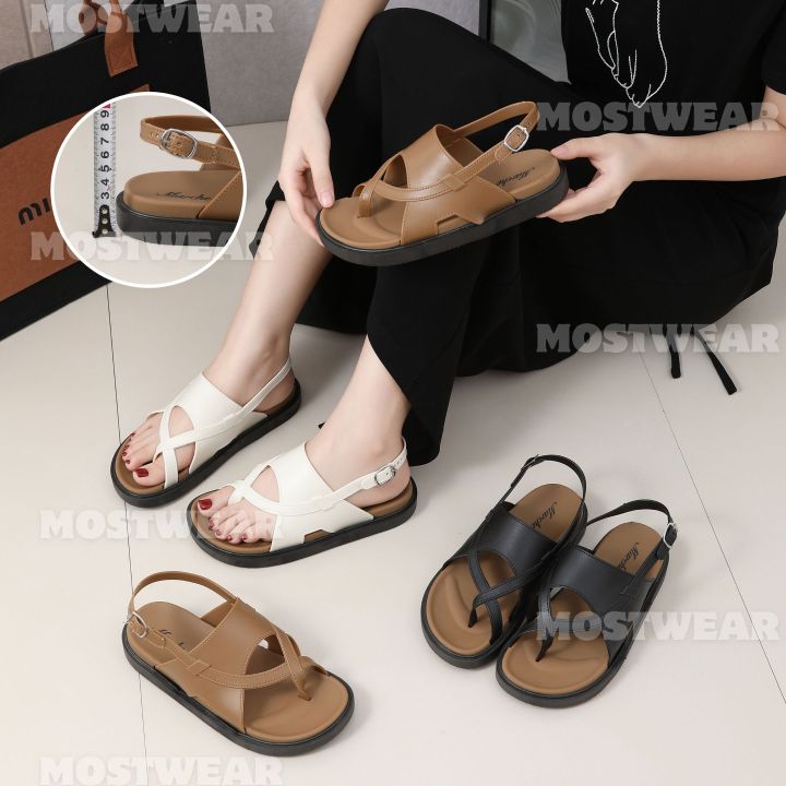 Mostwear Summer Beach Slipper Cool Clip Toe Flat Slipper For Women's ...