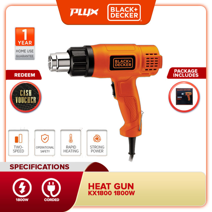 BLACK & DECKER KX1800-B1 1800W Heat Gun ( KX1800 ) | Lazada