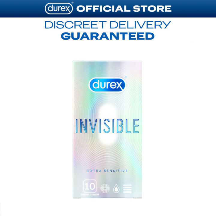Durex Condoms Durex Invisible Extra Thin Extra Sensitive Lubricated ...