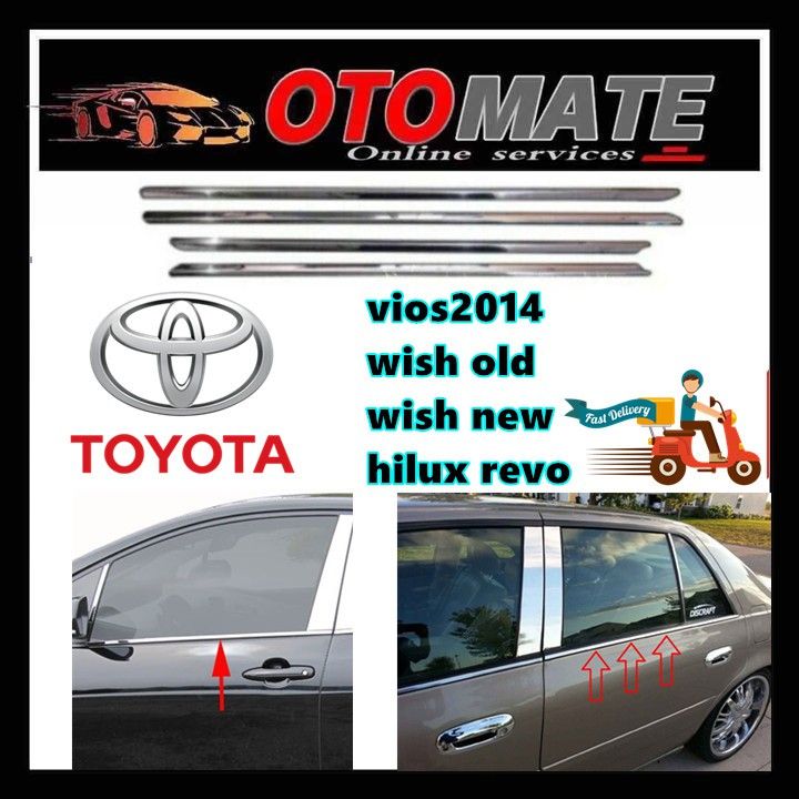 Toyota Avanza/Wish/Vellfire/Alphard/Revo/Innova/Vios Window Chrome ...