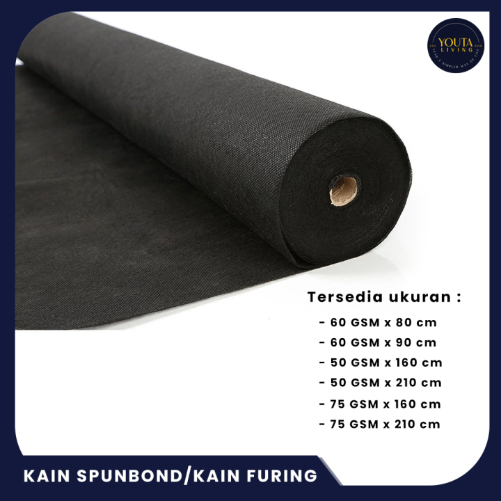 KAIN SPUNBOND/KAIN FURING HITAM PER METER | Lazada Indonesia