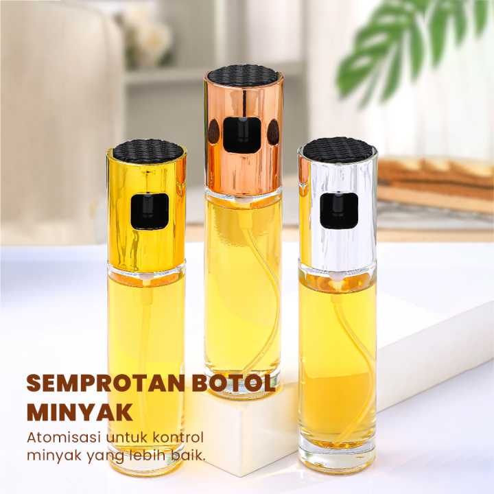 DoraHomi Botol Minyak Semprot Kaca 100 ml Tekanan Tinggi Cocok Untuk ...
