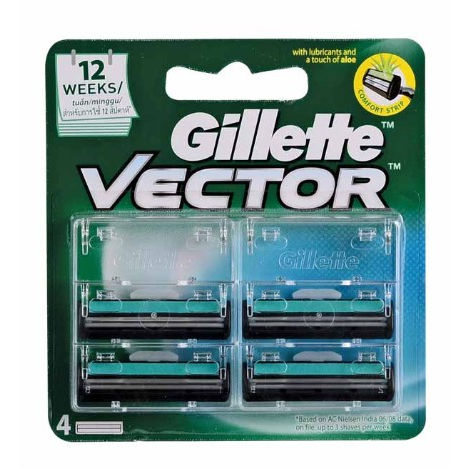 GILLETTE VECTOR BLADES 4S | Lazada