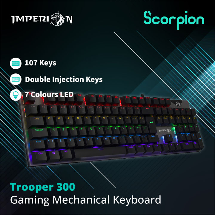 Imperion Trooper 300 Gaming Mechanical Backlighting Keyboard | Lazada