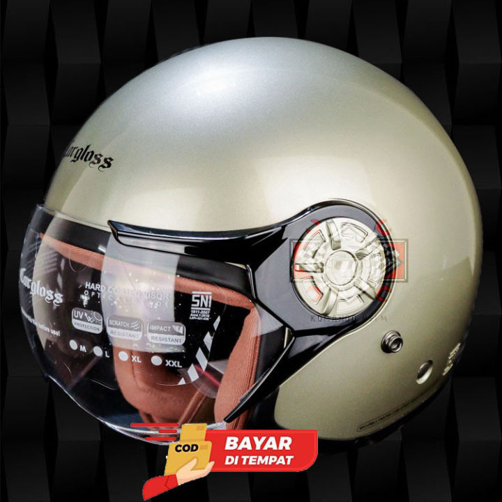 CARGLOSS YRH HIJAB CHAMPAGNE - HELM RETRO | Lazada Indonesia