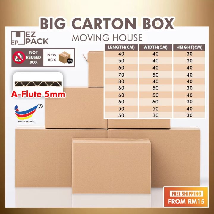 Premium BIG Carton Box /Moving House Packing Box Packaging Box Kotak ...