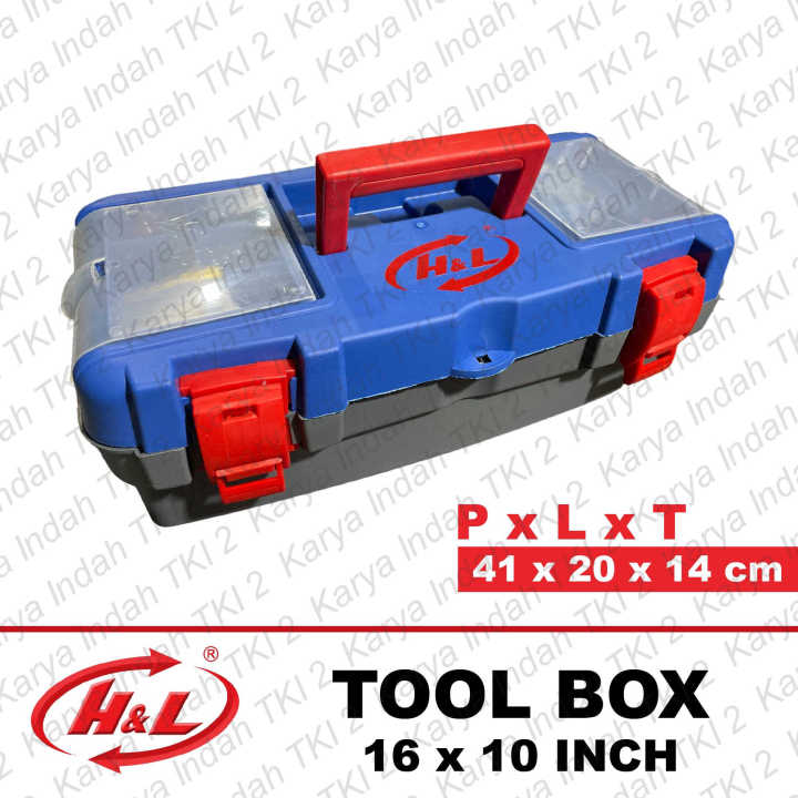 Tool Box Plastik 16 Inch H&L Toolbox HL 16x10 In Perkakas Mancing Alat ...