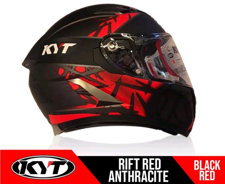 KYT VENDETTA RIFT RED FULL FACE HELMET | Lazada PH