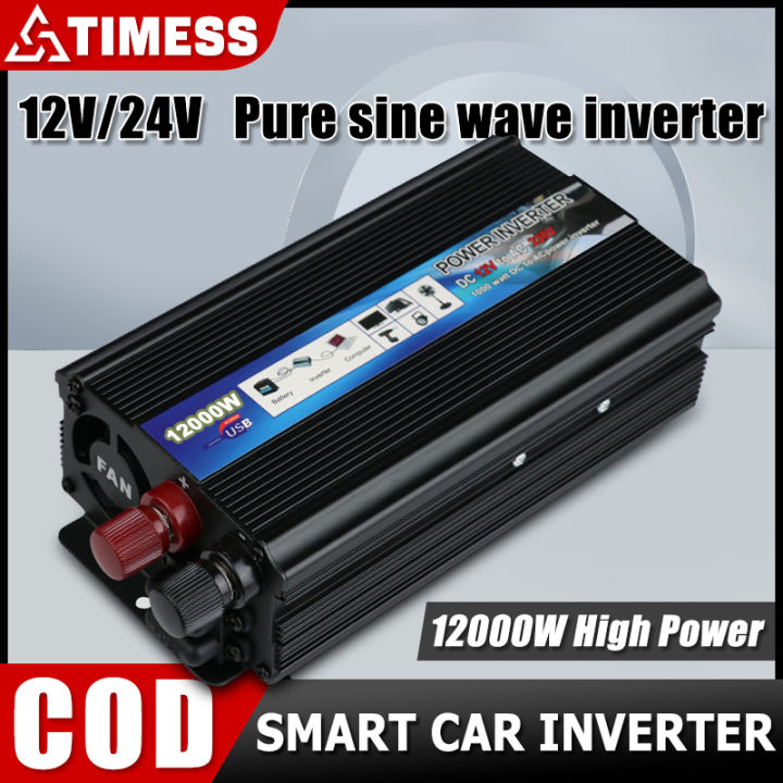 Original Solar Power Inverter 12V to 220V DC to AC 4000W Peak Power DC ...