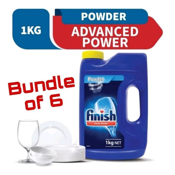 Finish Advanced Dishwasher Detergant Powder 1kg [bundle of 6] | Lazada ...