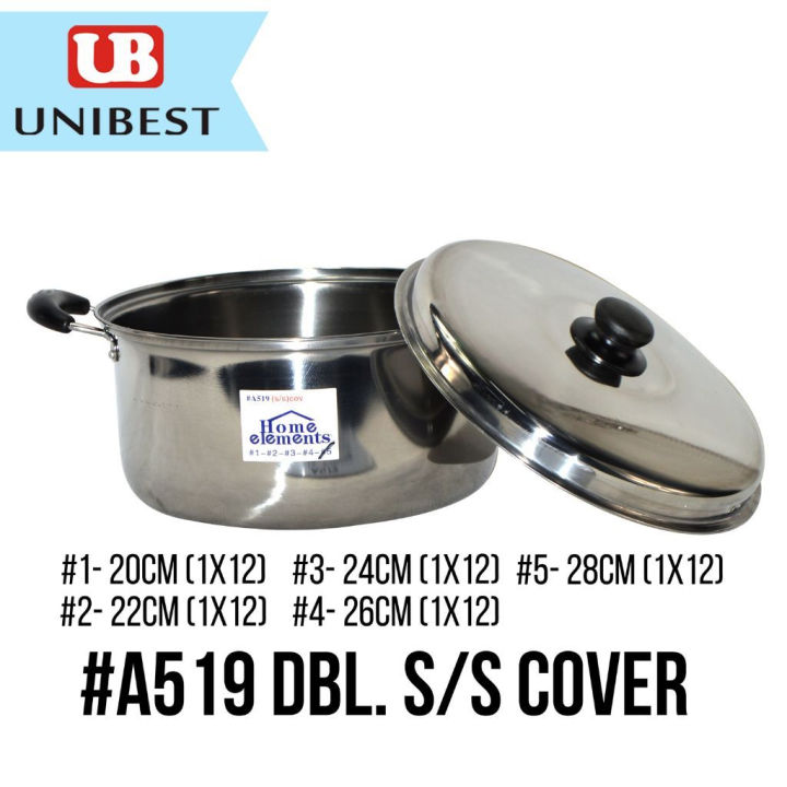 Unibest Stainless Steel Casserole w/ Glass Cover | Lazada PH