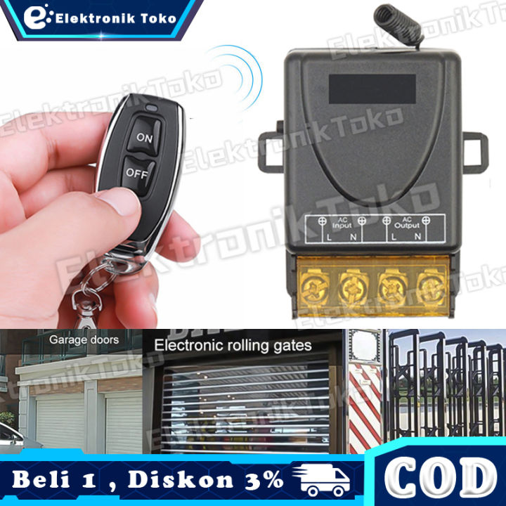 Saklar Remote Control Nirkabel Rumah Pintar RF 433Mhz AC 220V 30A ...