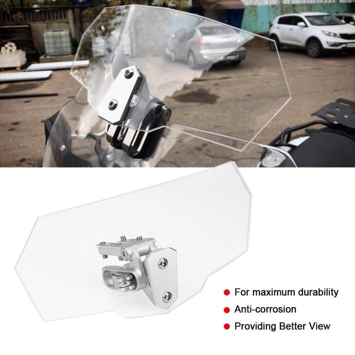 Motorcycle Universal Adjustable Windscreen Wind Deflector Windshield ...