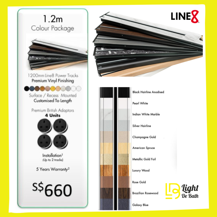 LINE 8 POWER TRACK SYSTEM Colour Packages | Lazada Singapore