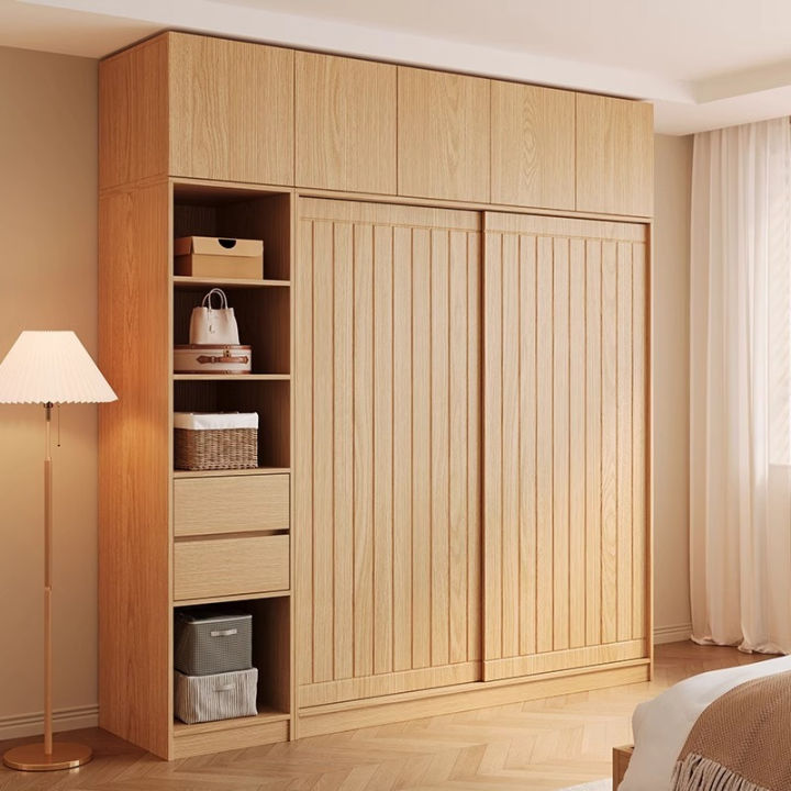 Modern minimalist solid wood ecological board wardrobe, small-sized ...
