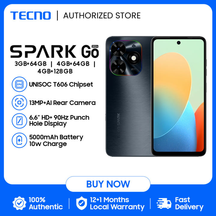 Tecno Spark Go 2024 Smartphone | 3GB+64GB / 4GB+64GB / 4GB+128GB | Unisoc T606 | 13MP Dual Rear ...