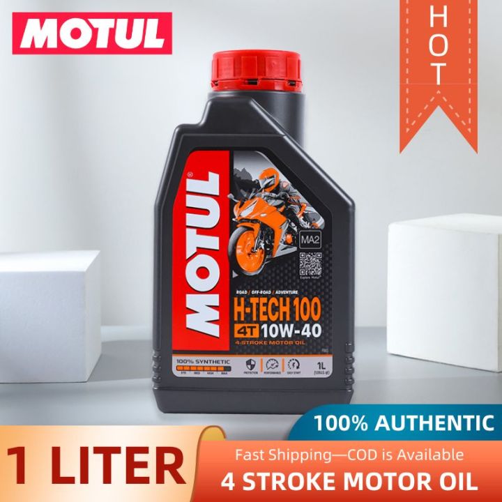 Motul Motor Oil H-TECH 100 10W-40 1L Fully Synthetic 4-Stroke ...
