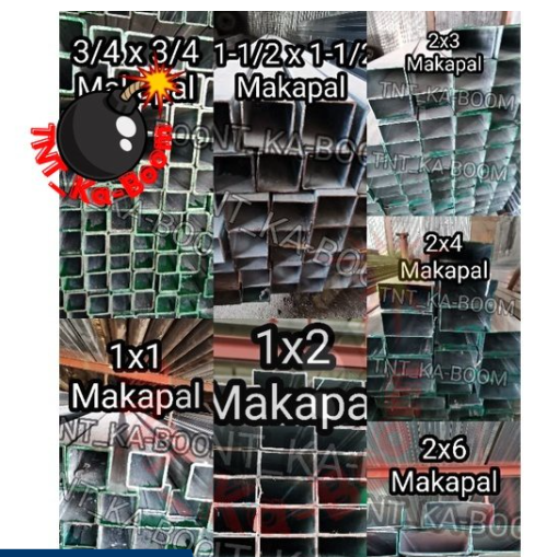 Square Tube Tubular Makapal 1.5mm G.I 1x2 | 11/2x11/2| 1x3 | Cut Per ...