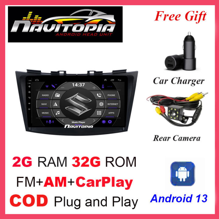 NAVITOPIA Android 13 Car Radio Stereo Receivers for Suzuki Swift 2010 ...