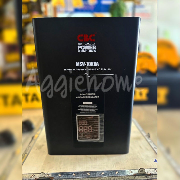 TH CBC TH เครื่องปรับแรงดัน รุ่น MSV-10KVA (สีดำ) แรงดัน 100-260 โวลท์ หน้าจอ LED ปรับแรงดัน ...