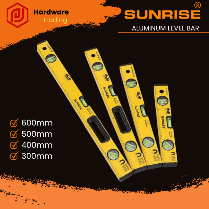 SUNRISE ALUMINUM LEVEL BAR WITH MAGNET HEAVY DUTY-tls | Lazada PH