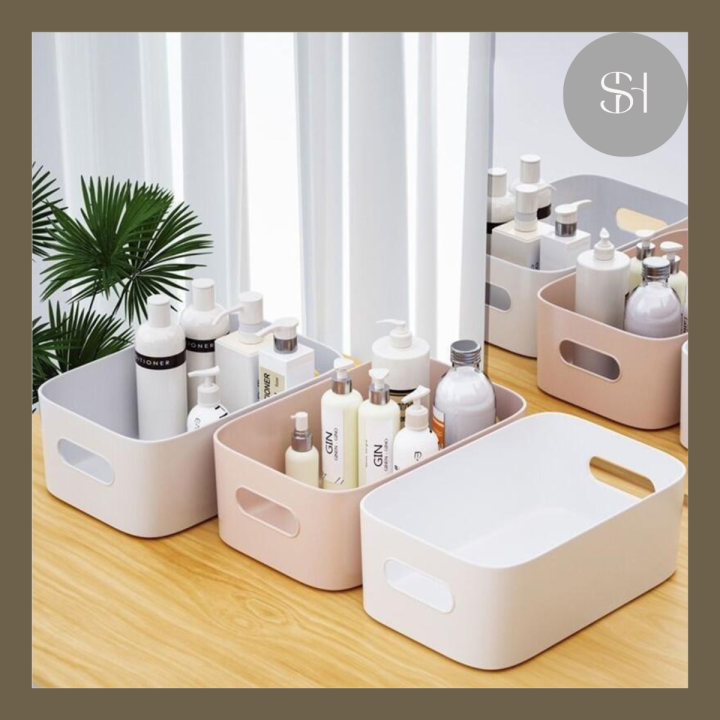 Japanese-Style White Storage Basket Muji Shelf Organizer Plastic ...
