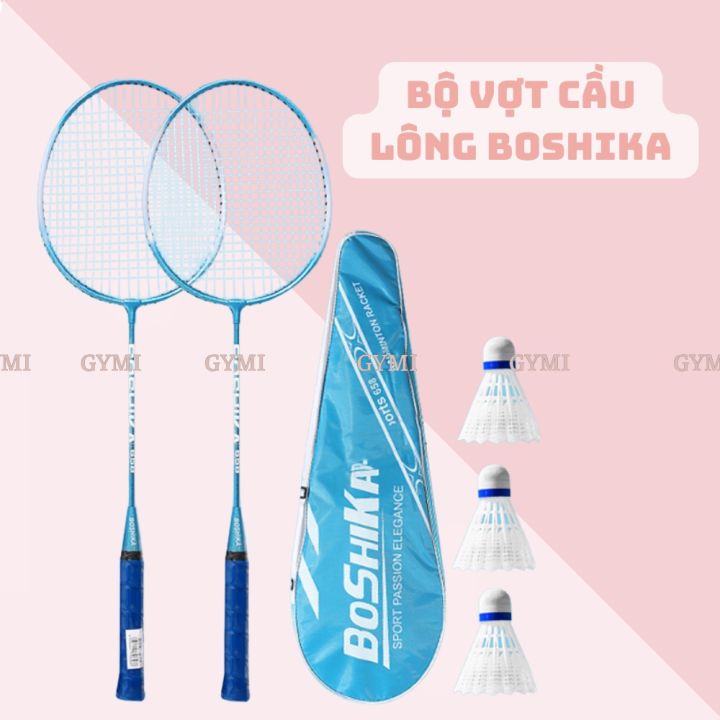 Bộ Vợt Cầu Lông BOSHIKA Chính Hãng Tặng Kèm Túi Đựng, Phù Hợp Cho Người ...