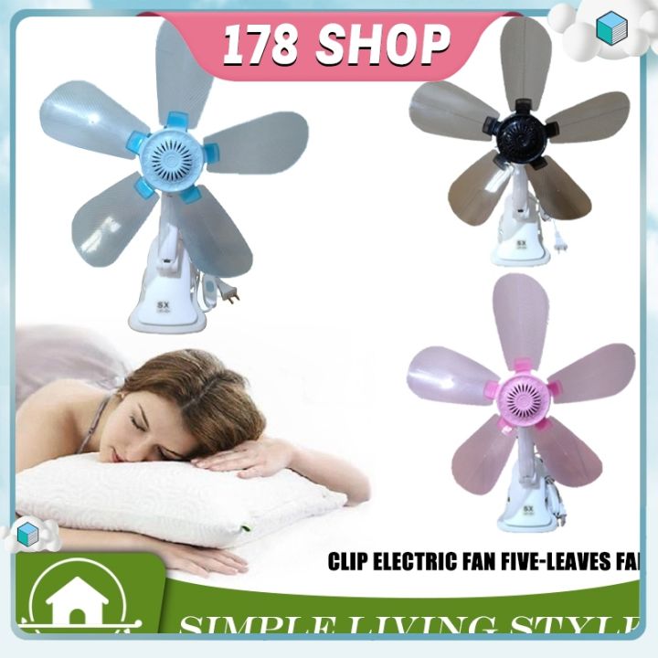 【Large Size】Table Clip Fan 5 Blades Mini Home Electricfan portable desk ...
